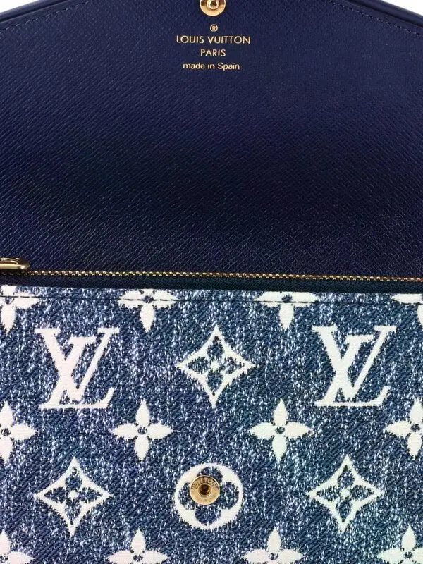 LOUIS VUITTON Sarah Wallet Nm Monogram Jacquard Denim Small Wallets