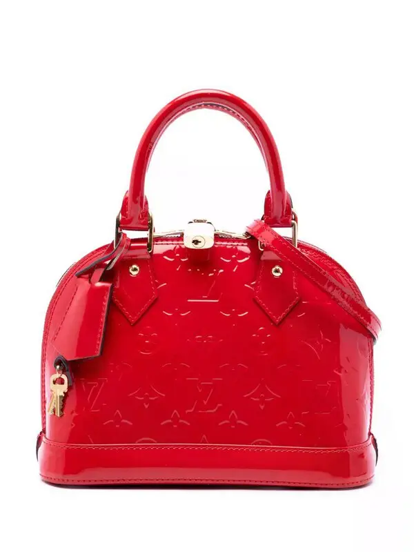 LOUIS VUITTON 2015 Monogram Vernis Alma Bb Satchel