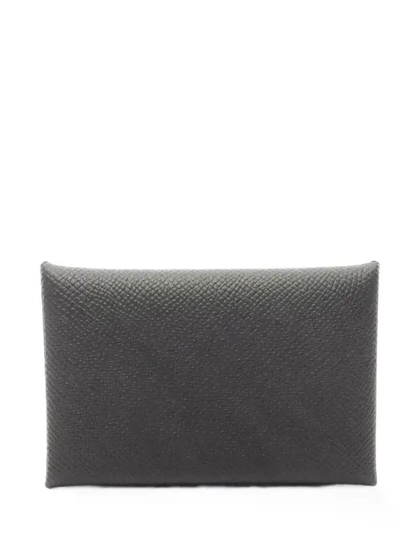 Hermès 2024 Calvi Epsom Coin Purse - Black