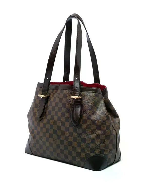 LOUIS VUITTON 2008 Damier Ebene Hampstead Mm Tote Bag