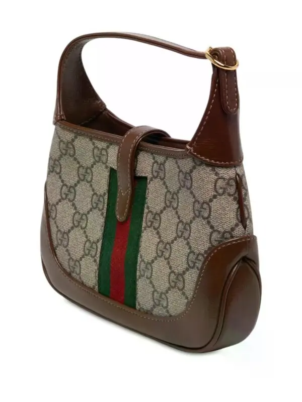 Gucci 2016-2026 Mini Gg Supreme Web Jackie 1961 Crossbody Bag - Neutrals