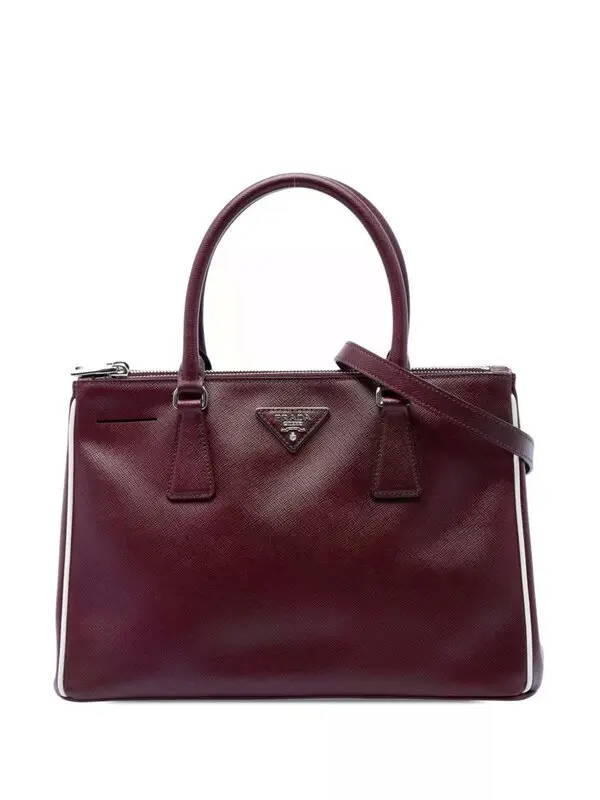 Prada 2010-2026 Small Saffiano Lux Galleria Double Zip Satchel