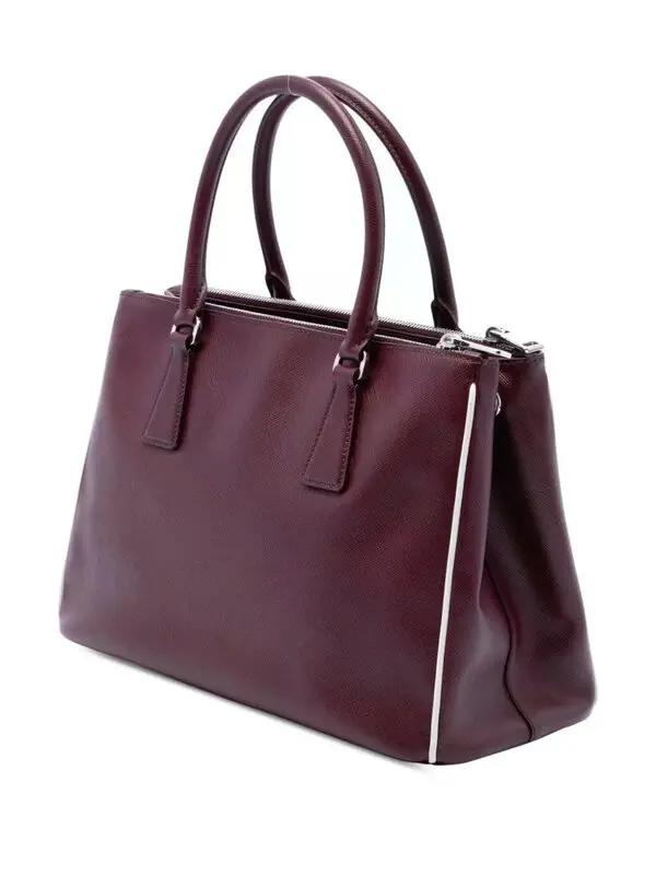 Prada 2010-2026 Small Saffiano Lux Galleria Double Zip Satchel