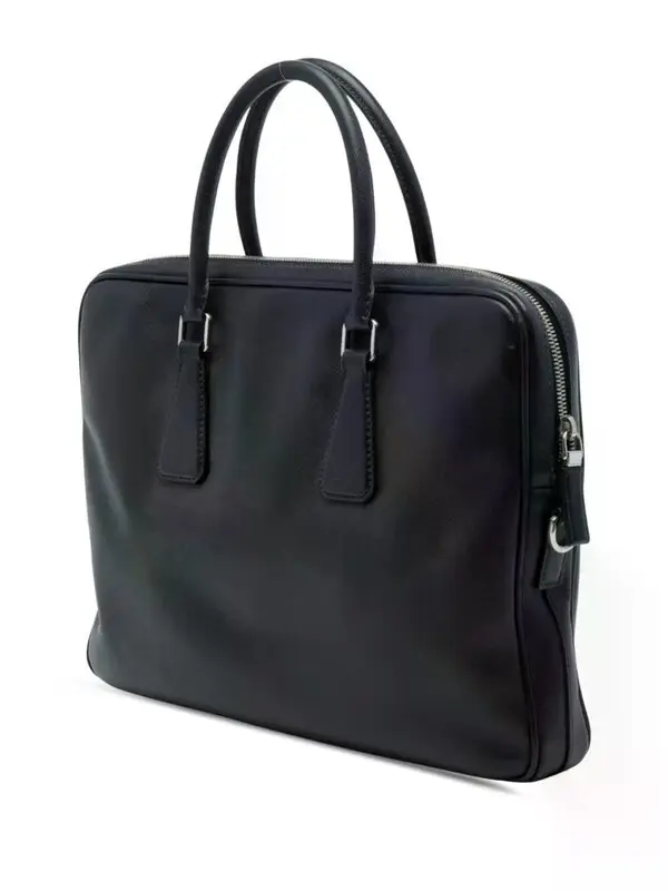 Prada 2000-2013 Saffiano Striped Business Bag