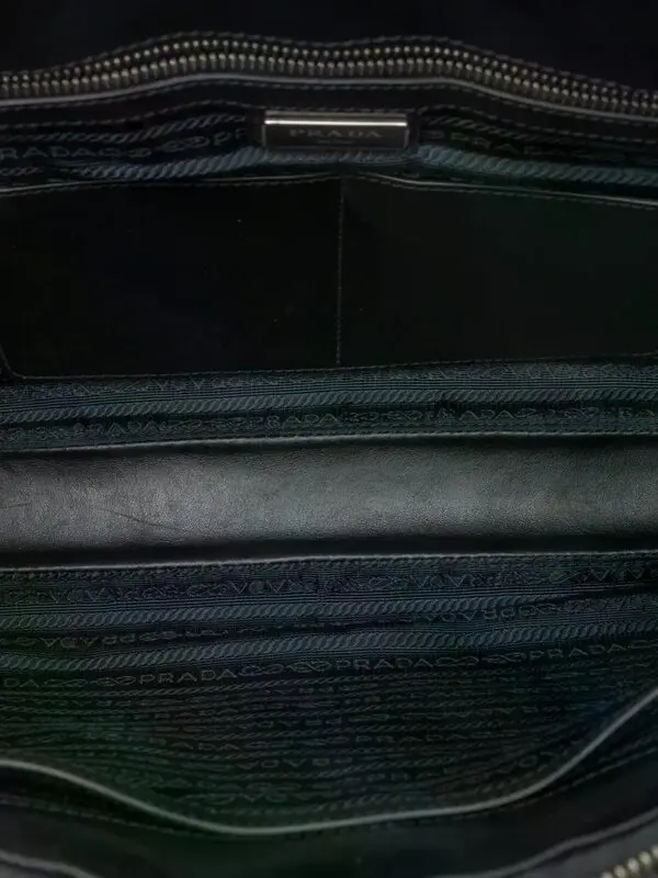 Prada 2000-2013 Saffiano Striped Business Bag