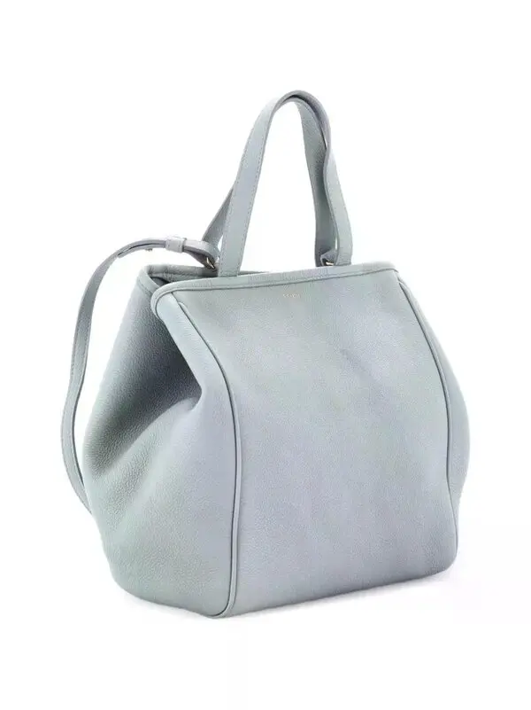 Celine Folded Cabas Leather Small Tote Bag - Blue