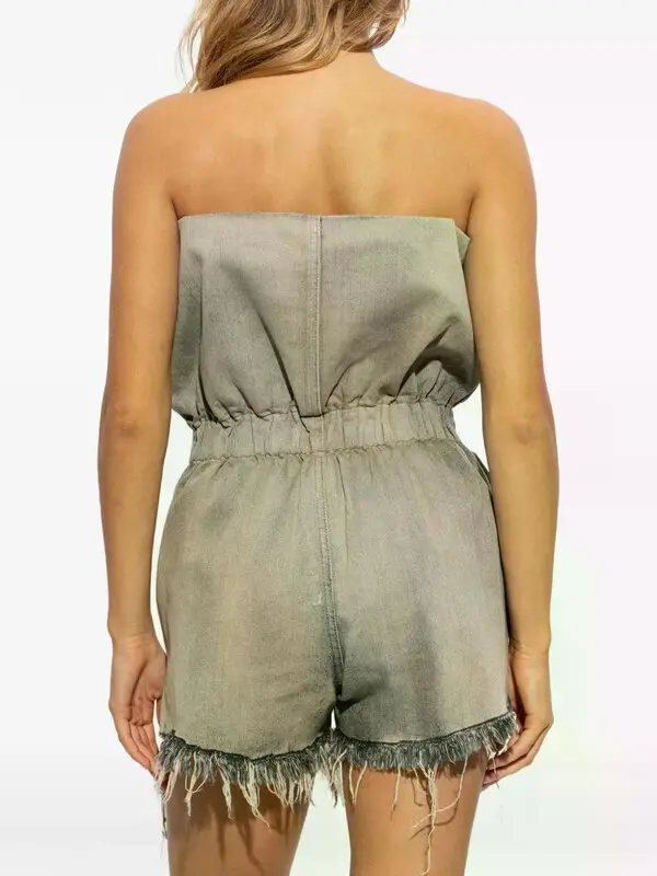 Rick Owens Asymmetrical Frayed Jumpsuit