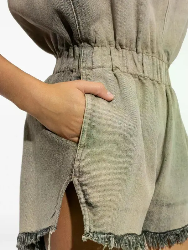 Rick Owens Asymmetrical Frayed Jumpsuit