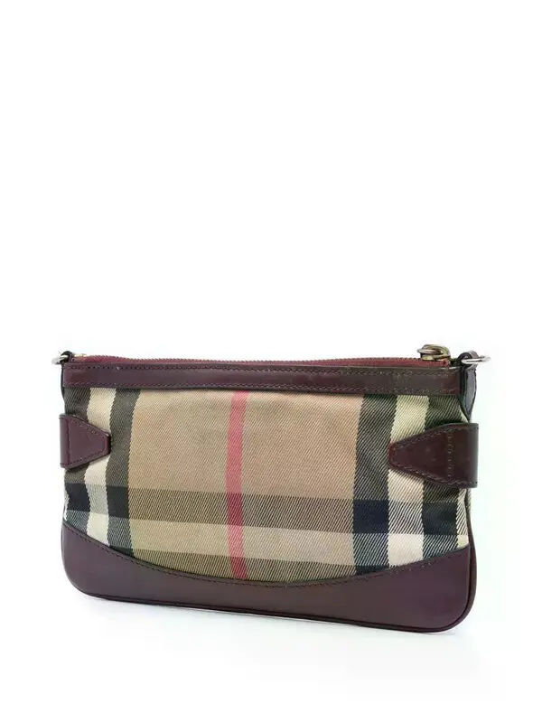 Burberry 2000-2017 House Check Canvas Bridle Peyton Crossbody Bag