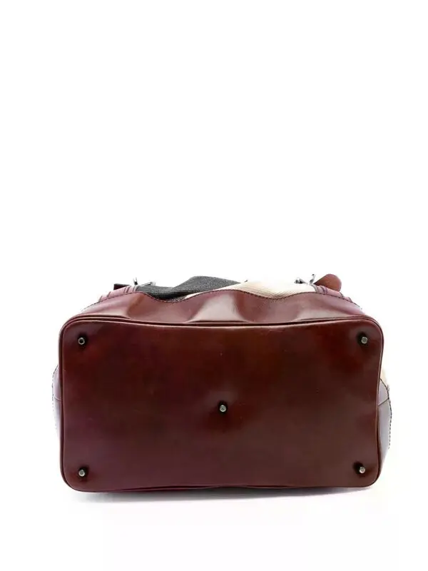 Burberry 2000-2017 Mega Check Canvas Lowry Satchel