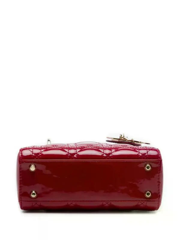 Dior 2019 Mini Patent Cannage Lady Satchel
