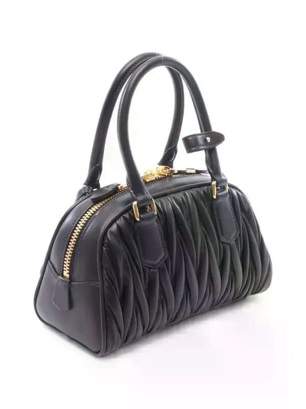 Miu Miu 2020s Matelassé Arkady Handbag - Black
