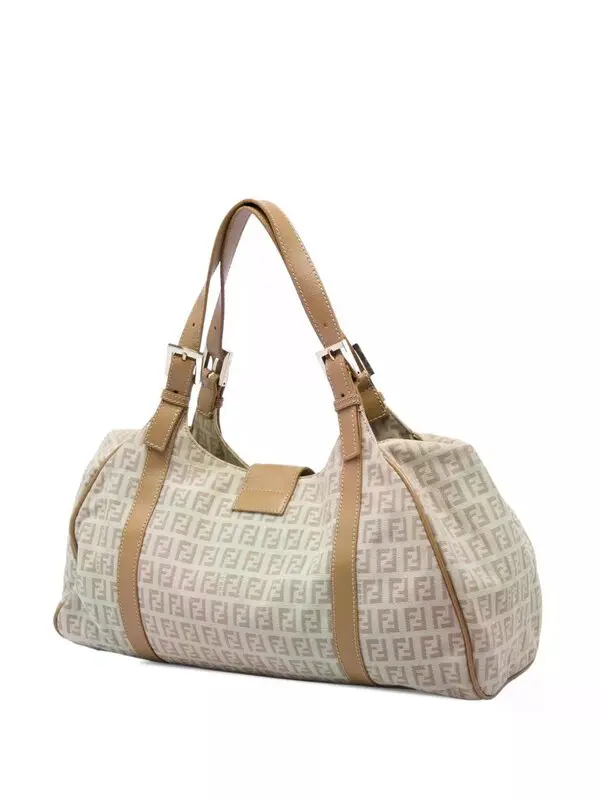 Fendi 2000-2010 Zucchino Canvas Shoulder Bag