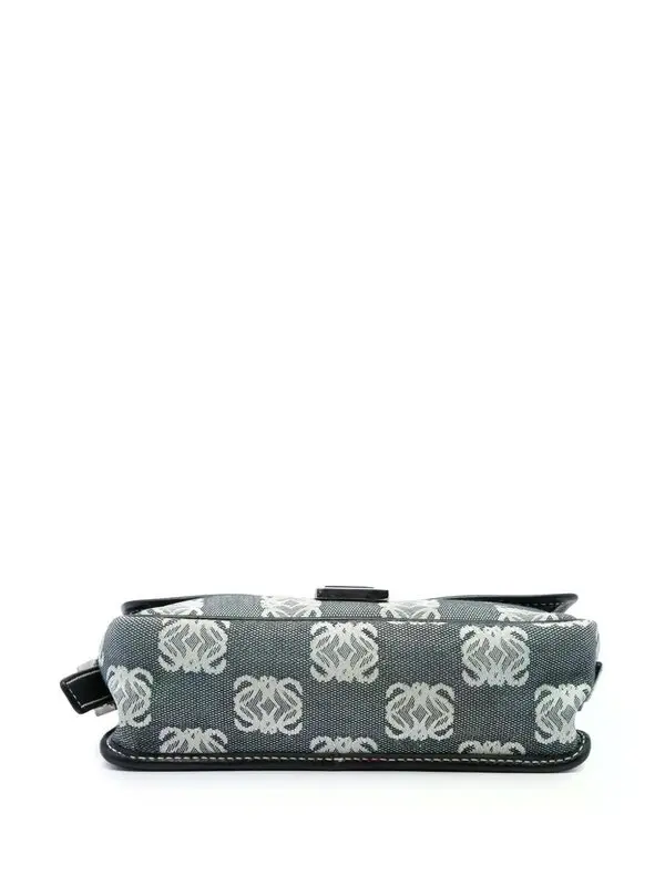 Loewe 2003 Anagram Canvas Flap Crossbody Bag