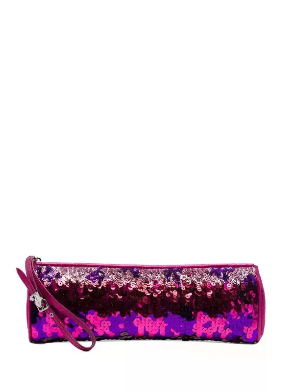 Miu Miu 2010-2026 Sequin And Leather Wristlet Clutch Bag