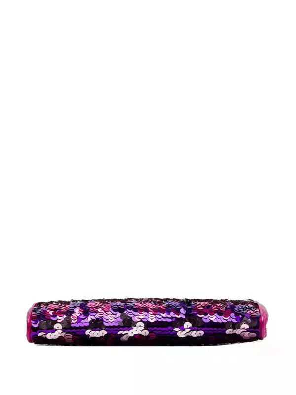 Miu Miu 2010-2026 Sequin And Leather Wristlet Clutch Bag