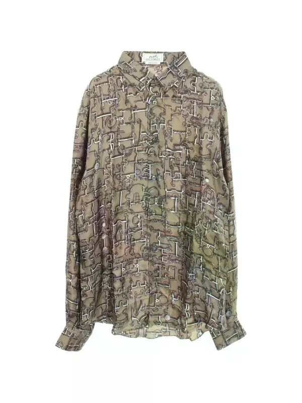 Hermès 2010s Horse Printed Shirt