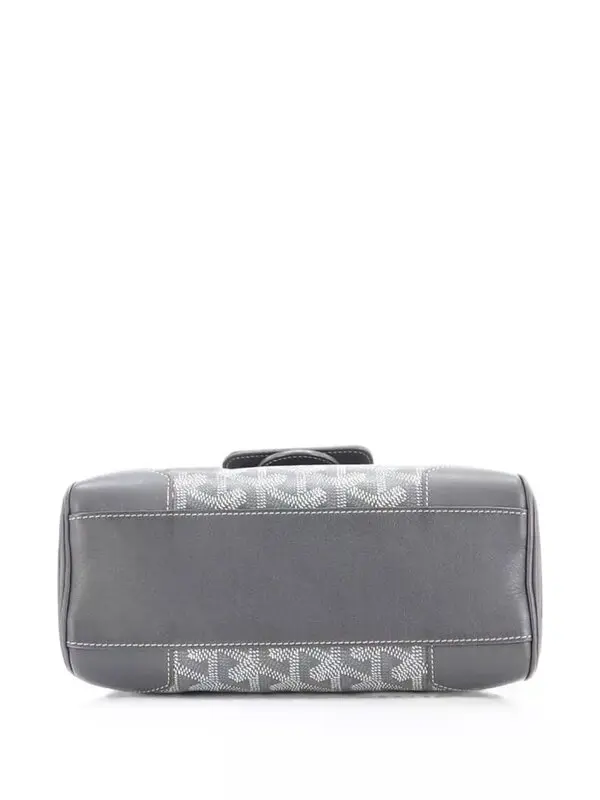 Goyard Saigon Top Handle Bag Coated Canvas With Leather Mini Shoulder Bag - Grey