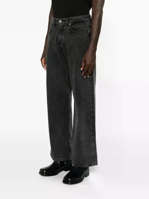 ERL Logo-embroidered Wide-leg Jeans