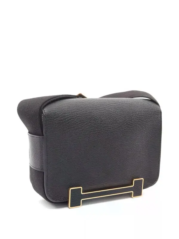 Hermès Geta Leather Shoulder Bag - Black