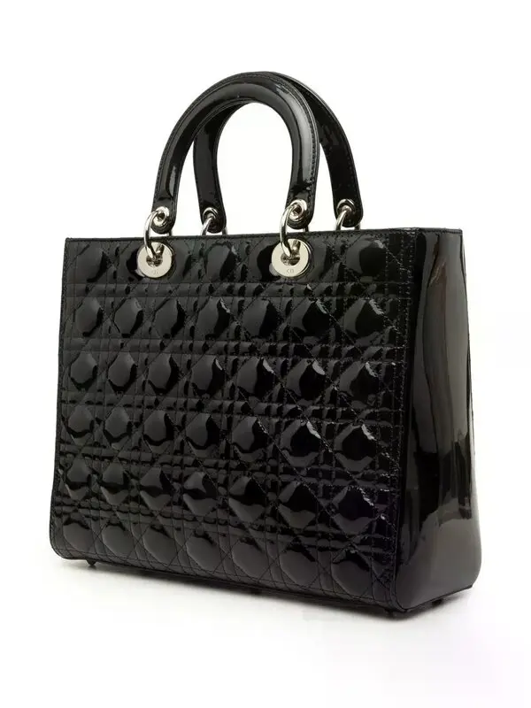 Dior 2011 Large Patent Cannage Lady Satchel