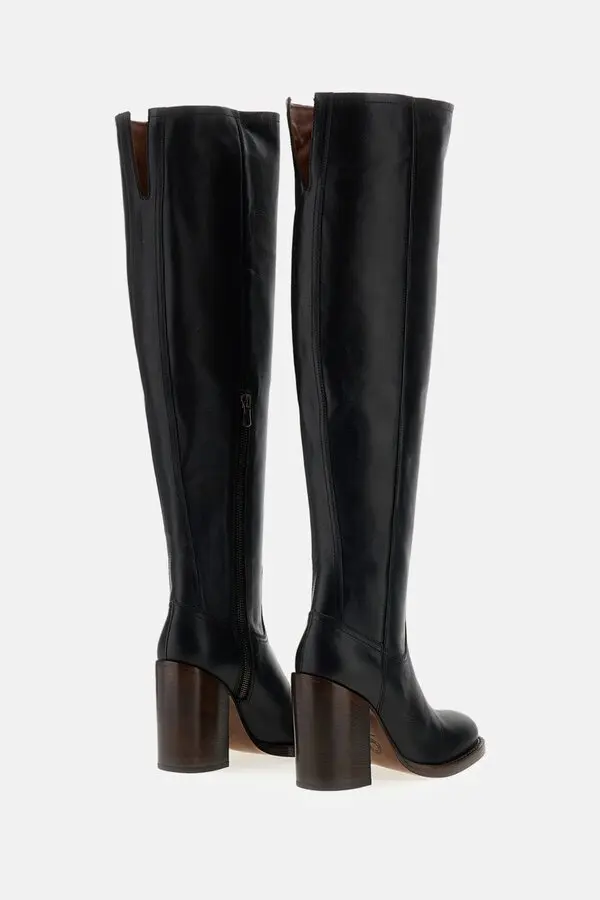Dries Van Noten High Boots With Wide Heel - Multicolor