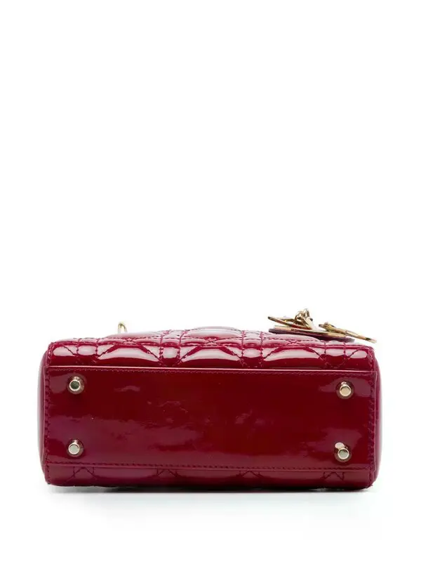 Dior 2019 Mini Patent Cannage Lady Shoulder Bag