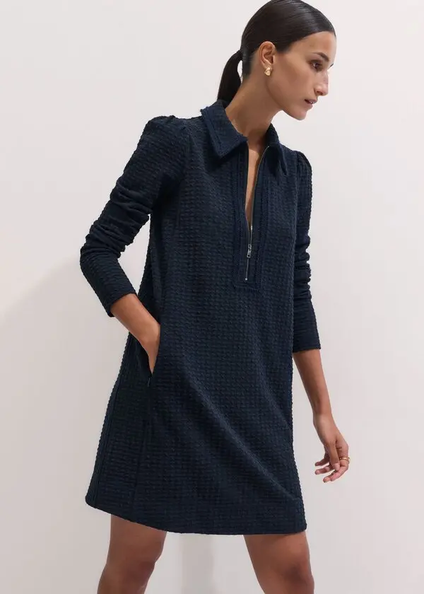 ME+EM Texture Clash Short Dress