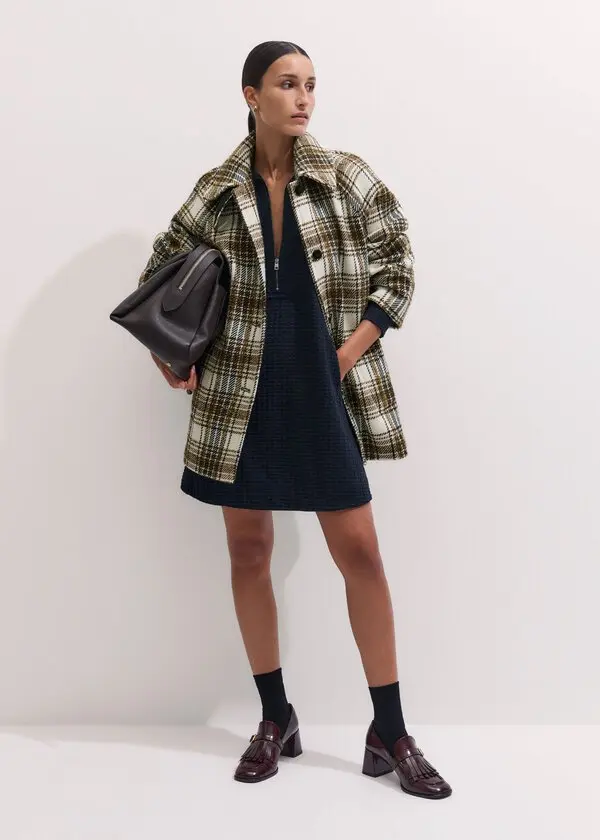 ME+EM Texture Clash Short Dress