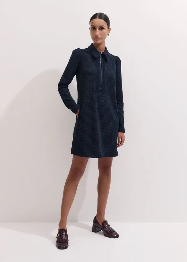 ME+EM Texture Clash Short Dress