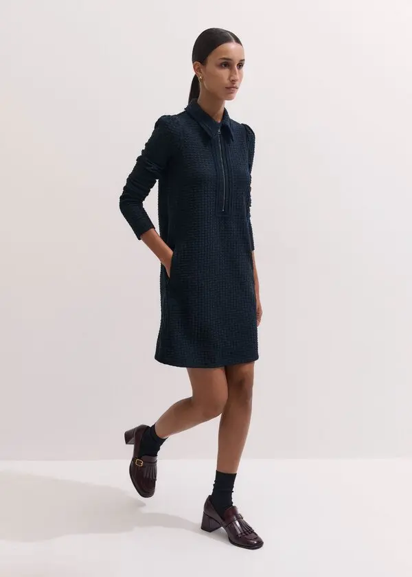 ME+EM Texture Clash Short Dress