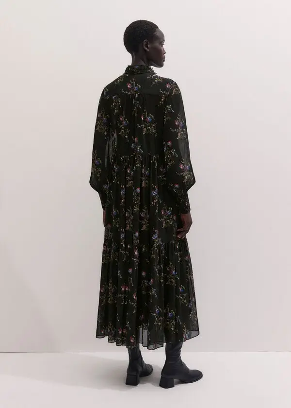 ME+EM Wild Winter Floral Print Maxi Dress With Cami + Belt
