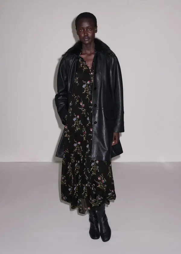 ME+EM Wild Winter Floral Print Maxi Dress With Cami + Belt