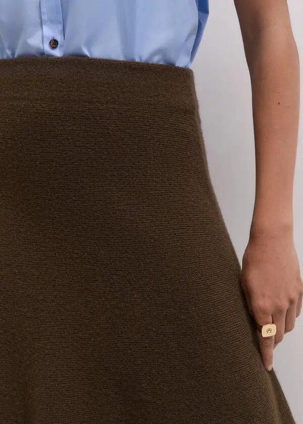 ME+EM Felted Merino Relaxed Knit Maxi Skirt