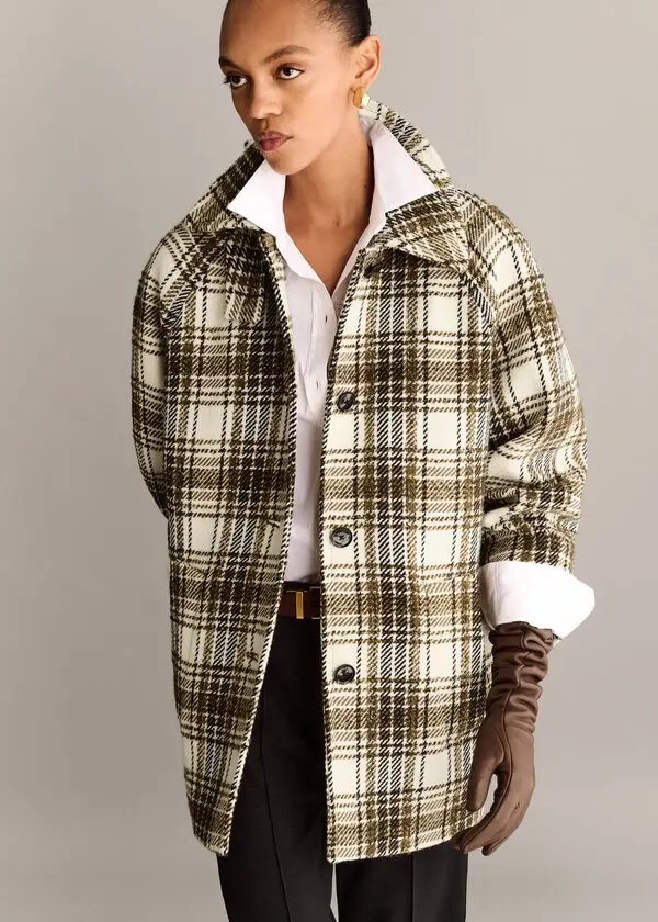 ME+EM Short Cocoon Coat - Bronzed Olive