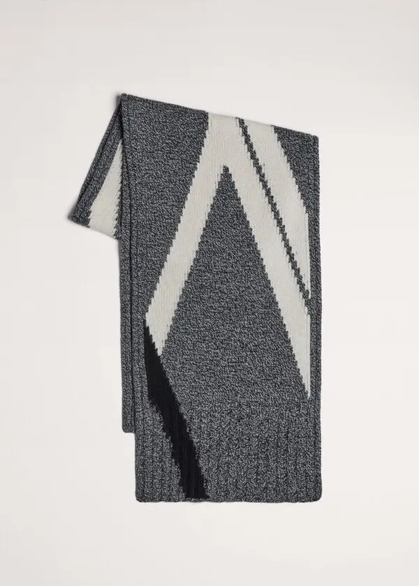 ME+EM Exploded Argyle Knit Scarf