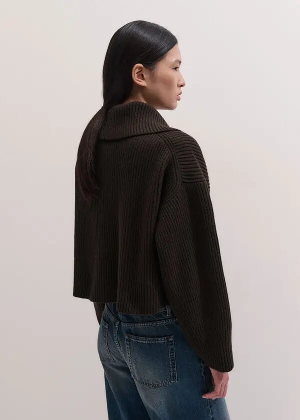 ME+EM Sculptural Zip Sweater