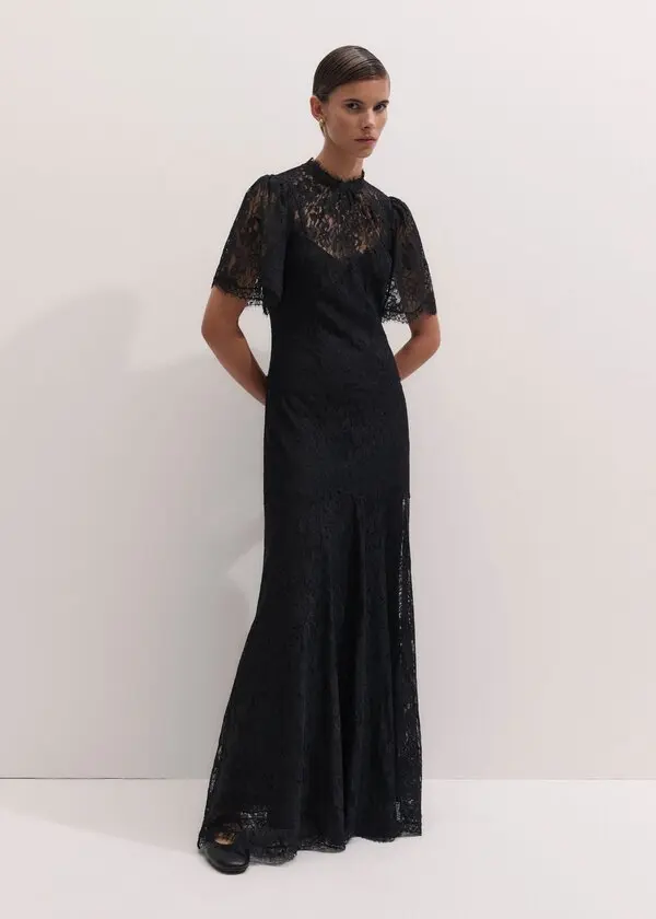 ME+EM Fluid Lace Full Length Gown + Slip