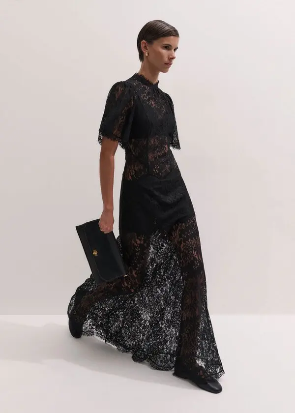 ME+EM Fluid Lace Full Length Gown + Slip