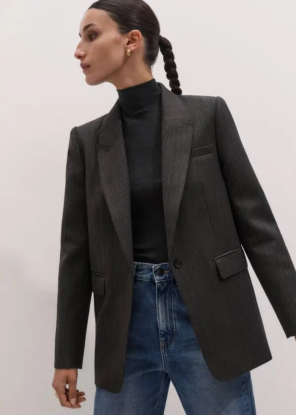 ME+EM Sharp Shoulder Blazer