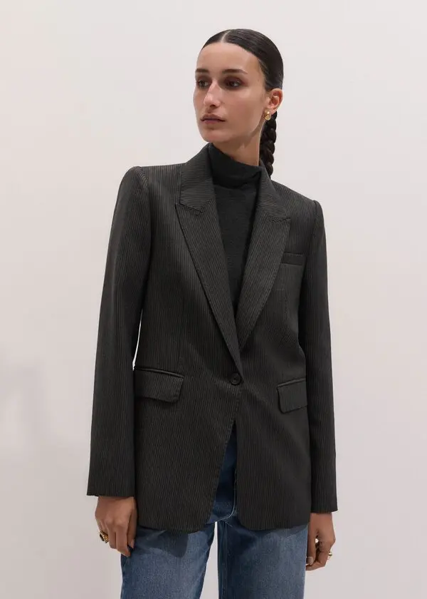ME+EM Sharp Shoulder Blazer