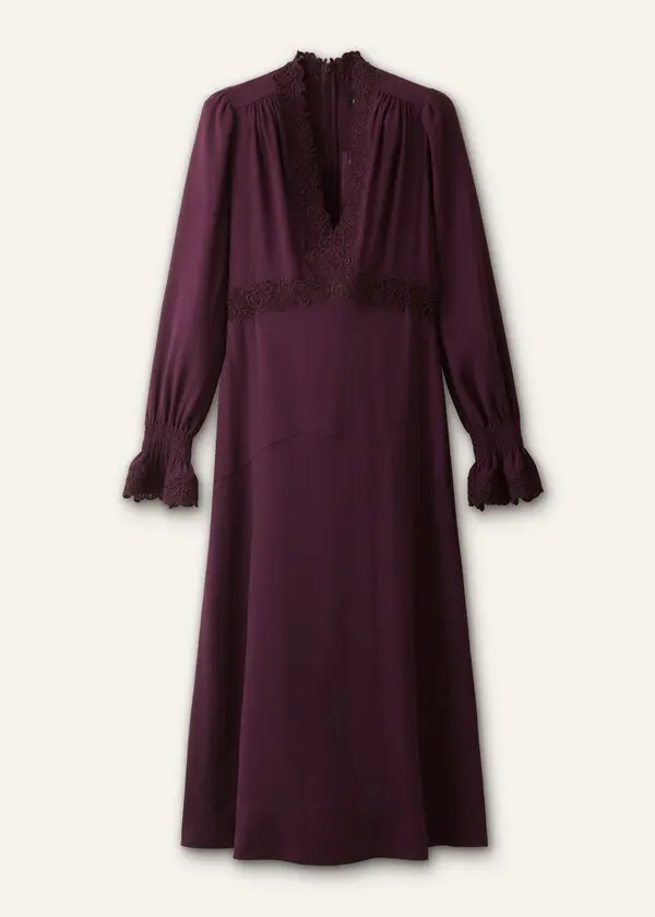 ME+EM Fit & Flare Lace Detail Maxi Dress