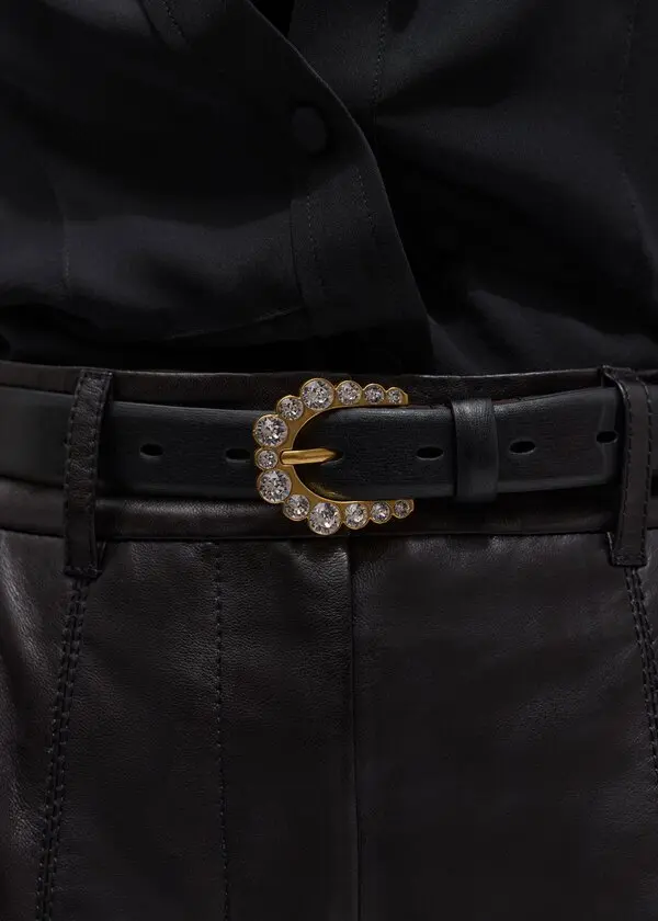 ME+EM Diamante Buckle Belt