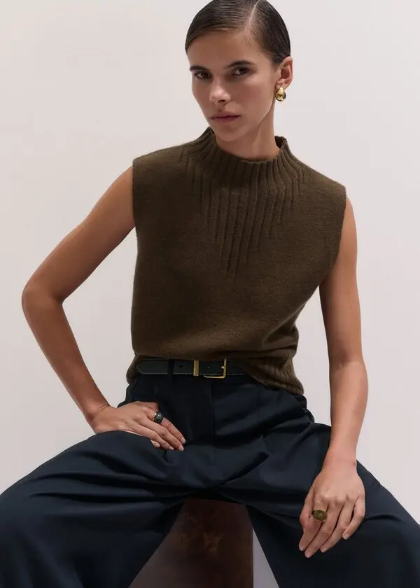 ME+EM Merino Straight Knit Vest