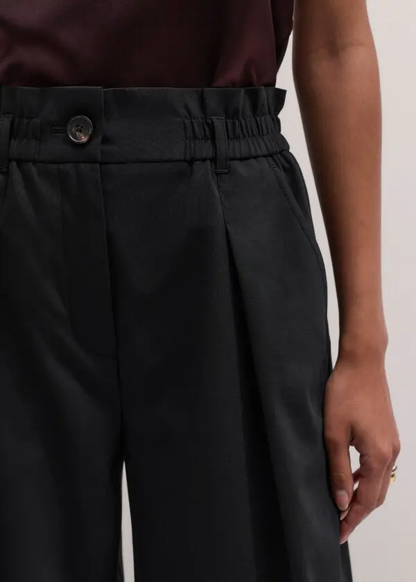 ME+EM Gathered Waist Taper Pant
