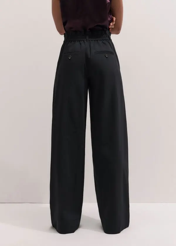 ME+EM Gathered Waist Taper Pant