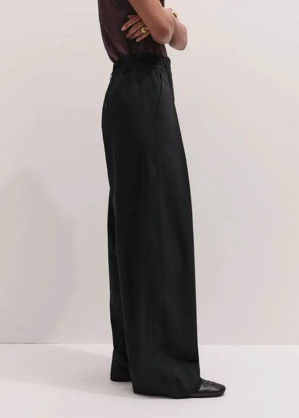 ME+EM Gathered Waist Taper Pant