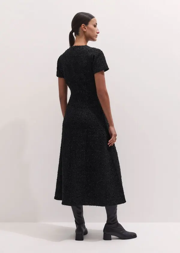 ME+EM Lurex Boucle Jersey Midi Dress