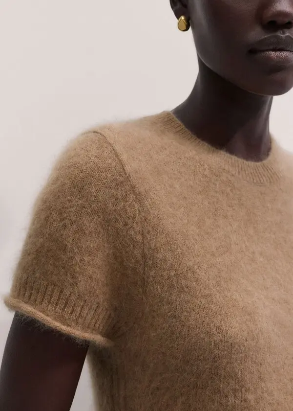 ME+EM Brushed Wool Shrunken Baby Tee