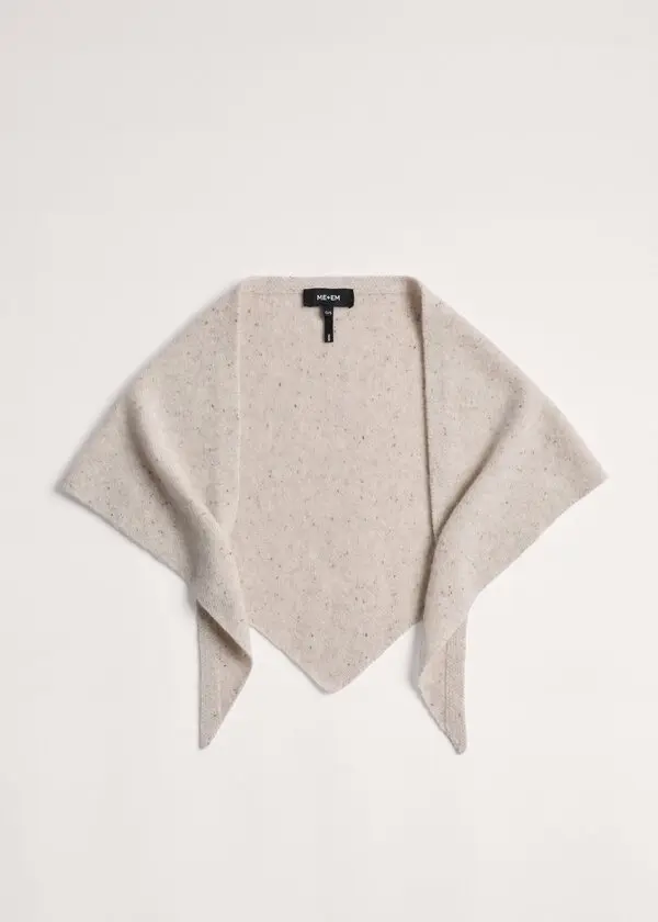 ME+EM Cashmere Shrunken Triangle Scarf Speckle
